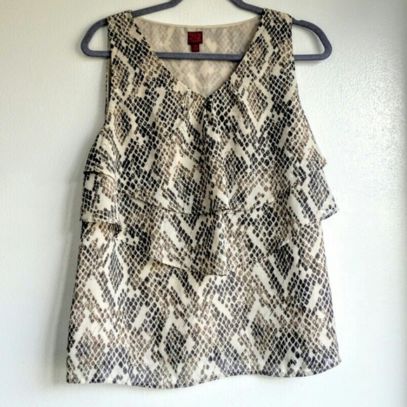 212 Collection | Tops | 22 Sleeveless Snake Print Top | Poshmark